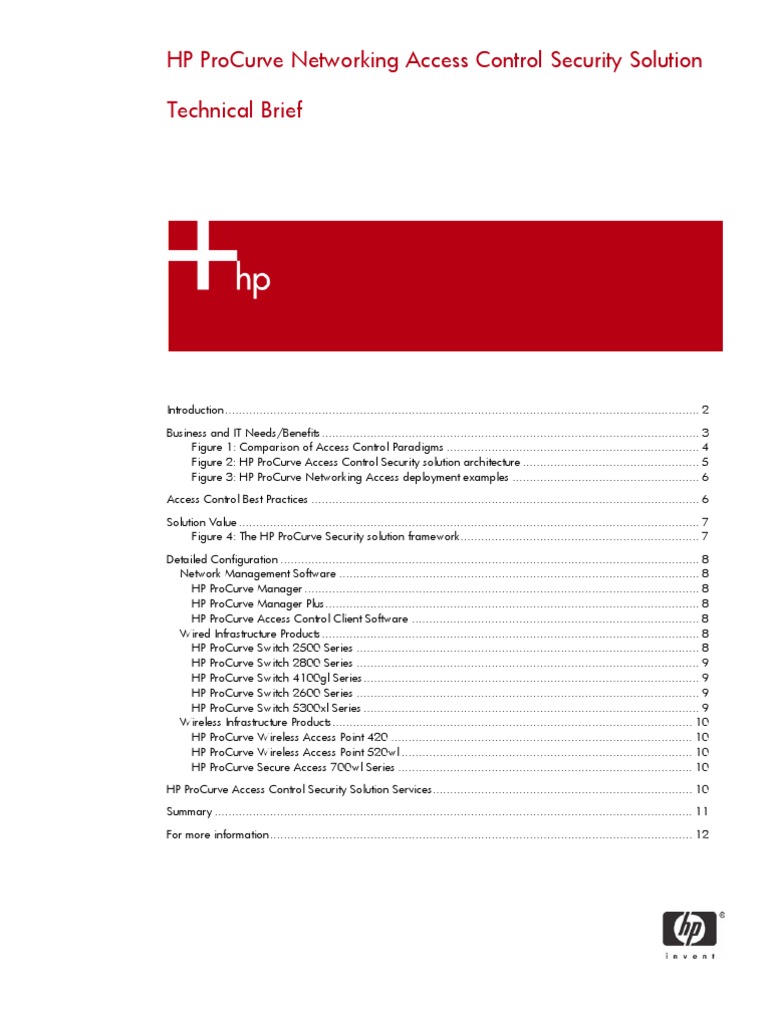Access Control Tech Brief | PDF | Access Control | Computer Network