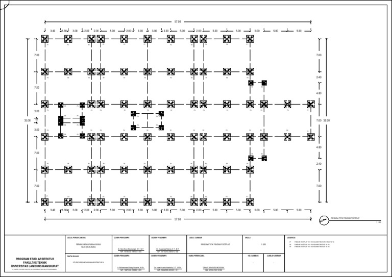 1.2 Rencana Titik Pondasi Footplat | PDF