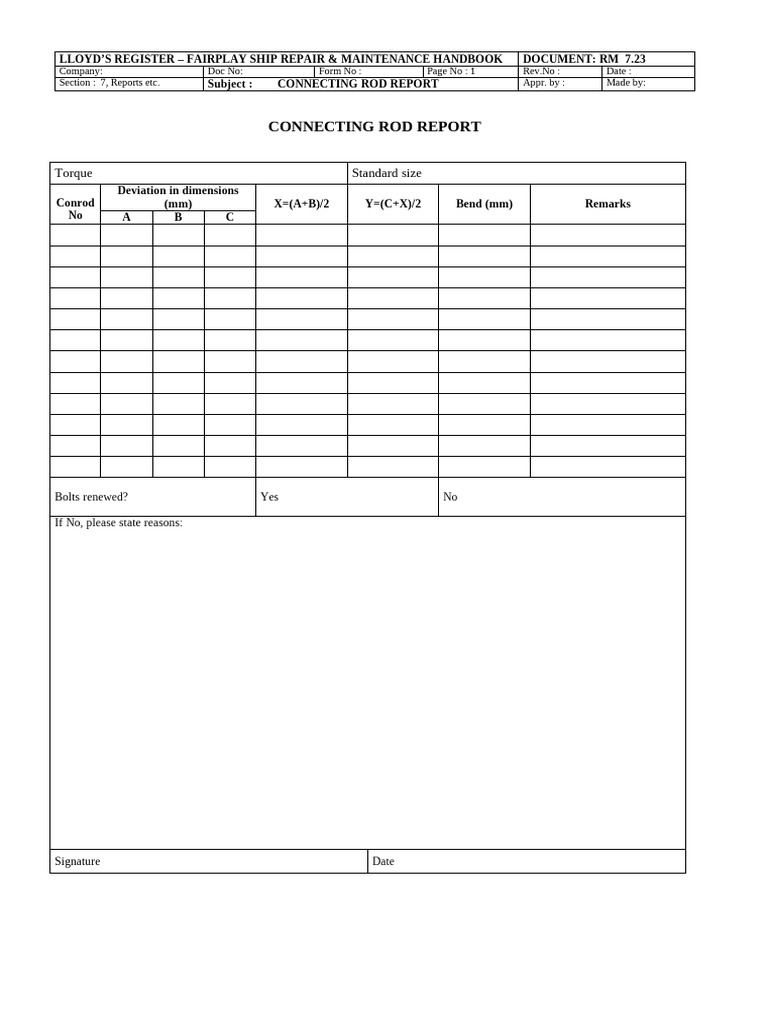 Connection Rod Report | PDF