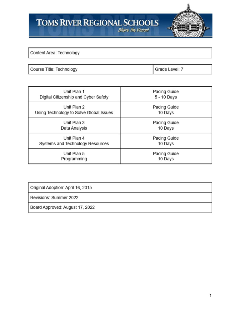 Technology Grade 7 Curriculum - 2 | PDF | Educational Assessment ...