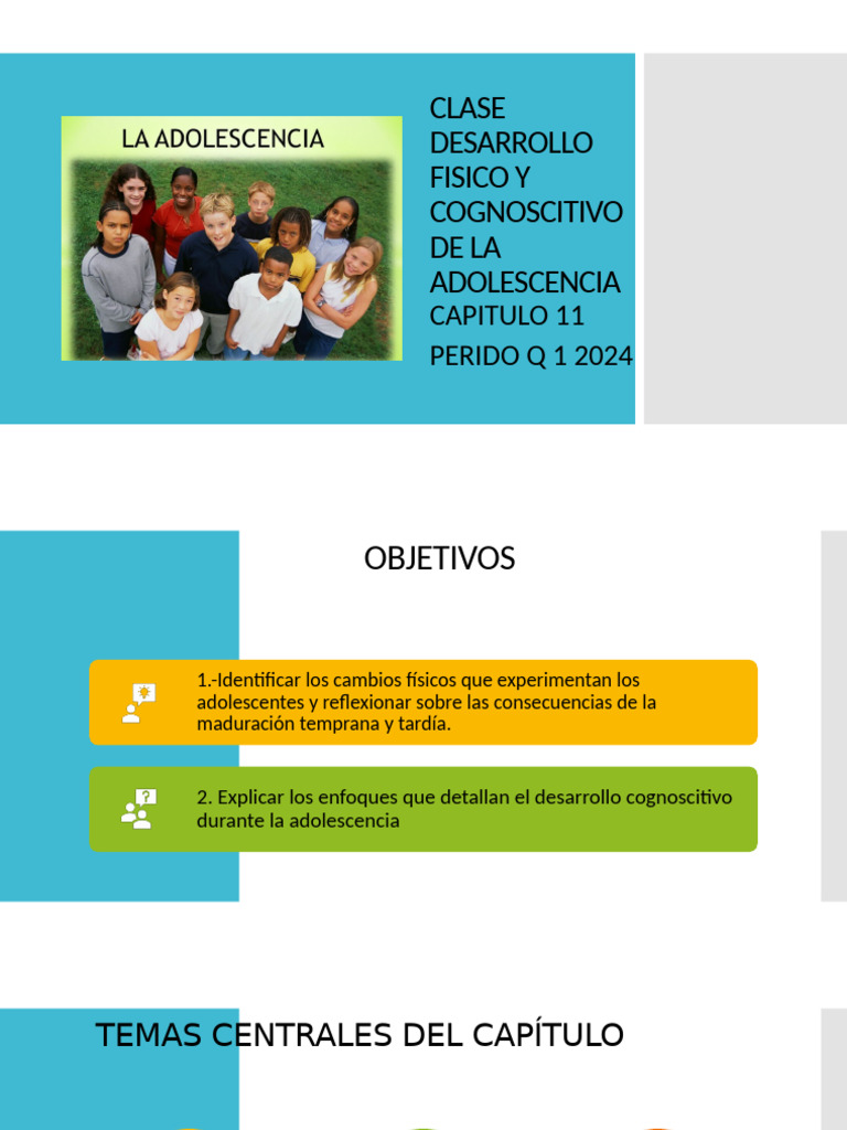Clase Desarrollo Fisico y Cognoscitivo de La Adolescencia | PDF | Adolescencia | Pubertad