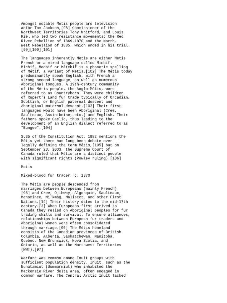 100 Images History Project 2 | PDF | Métis | Inuit
