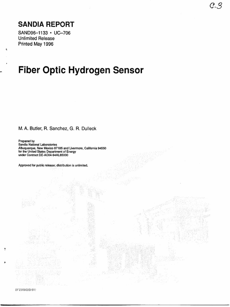 Fiber Optic Hydrogen Sensor Development | PDF | Optical Fiber | Palladium