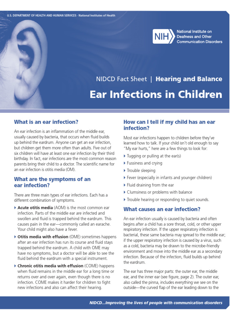 Ear Infections in Children | PDF | Ear | Medical Specialties