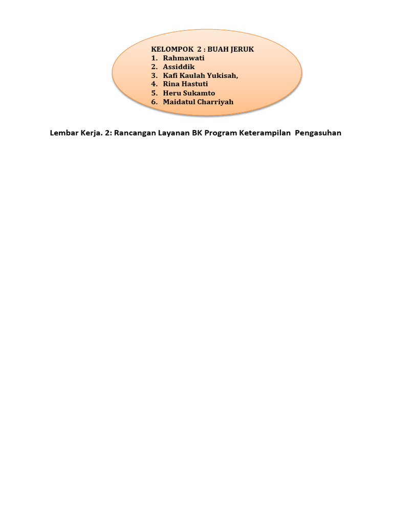 KEL 2 - LK 2 - Modul 10 - Rancangan Layanan BK Program Keterampilan Pengasuhan | PDF