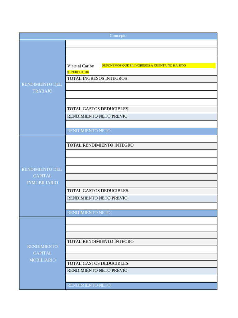 Plantilla - Irpf | PDF