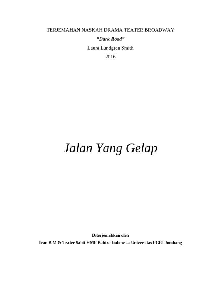 JALAN YANG GELAP - Laura Lundgren Smith | PDF
