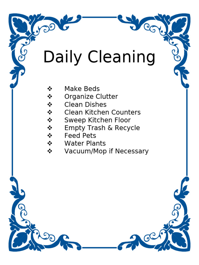 Daily Cleaning | PDF