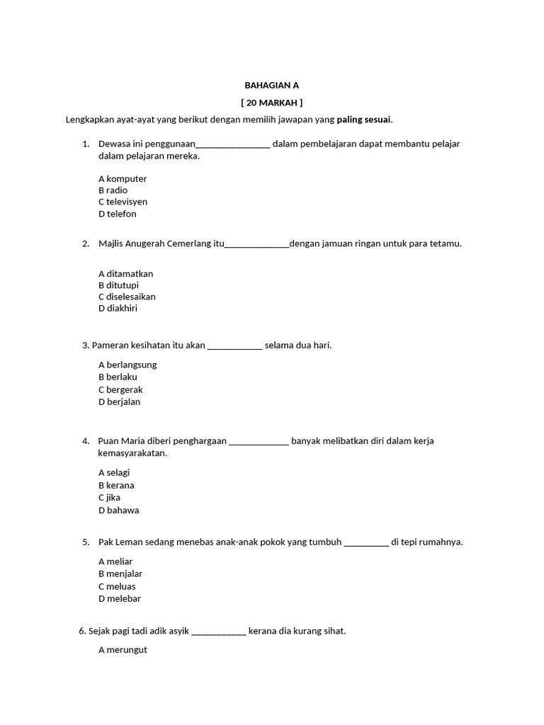 SOALAN EXAM TING 3 | PDF
