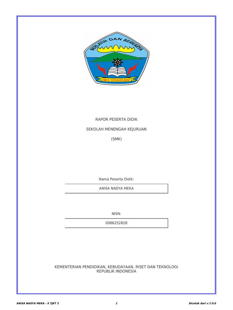 Anisa Nadya Meka - X TJKT 3-Identitas | PDF