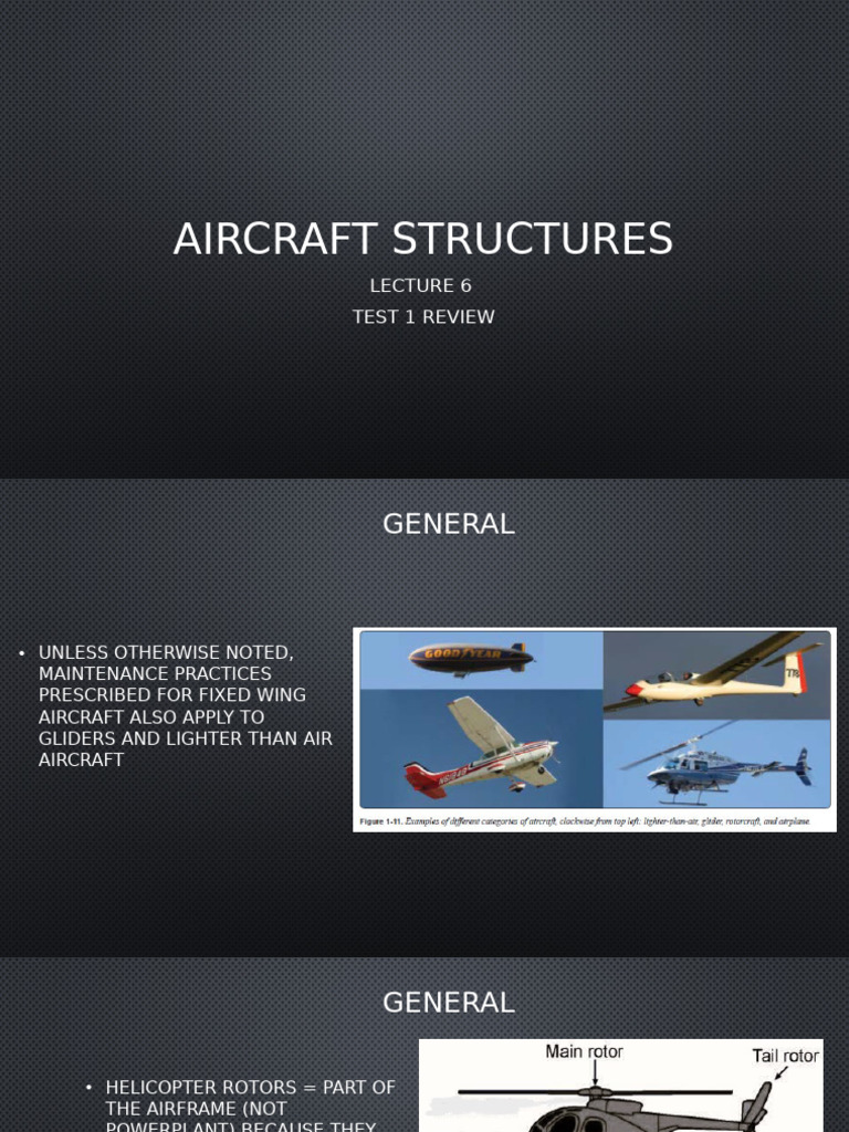 Aircraft Structures Test Review Guide | PDF | Empennage | Aircraft