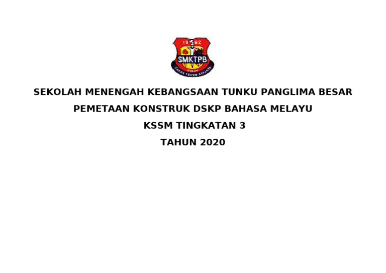 Cover Pemetaan DSKP | PDF