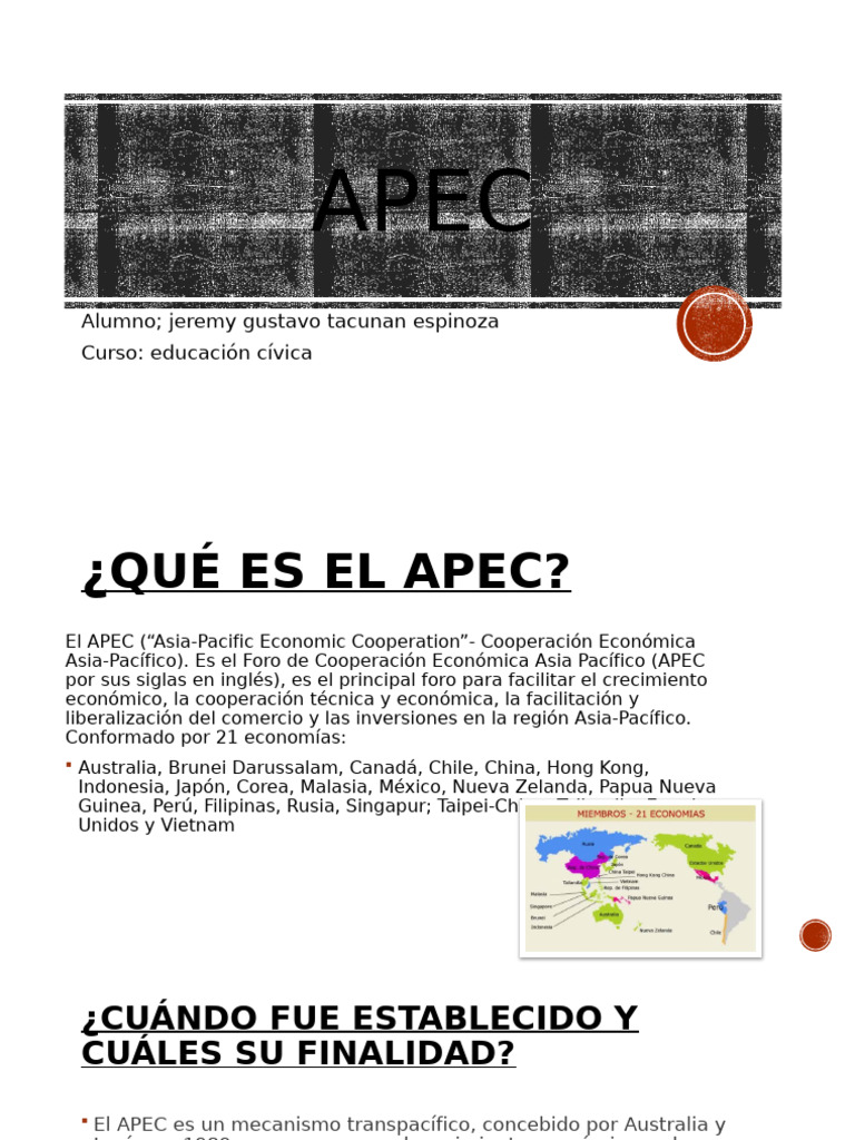 APEC: Impacto Económico y Beneficios | PDF | Cooperacion economica Asia Pacifico | Asia
