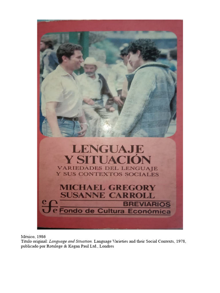 Lenguaje y Situación, Gregory & Carroll, Introducción | PDF