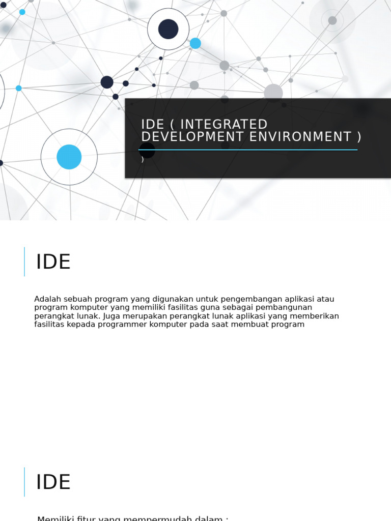 Ide (INTEGRATED DEVELOPMENT ENVIRONMENT) | PDF