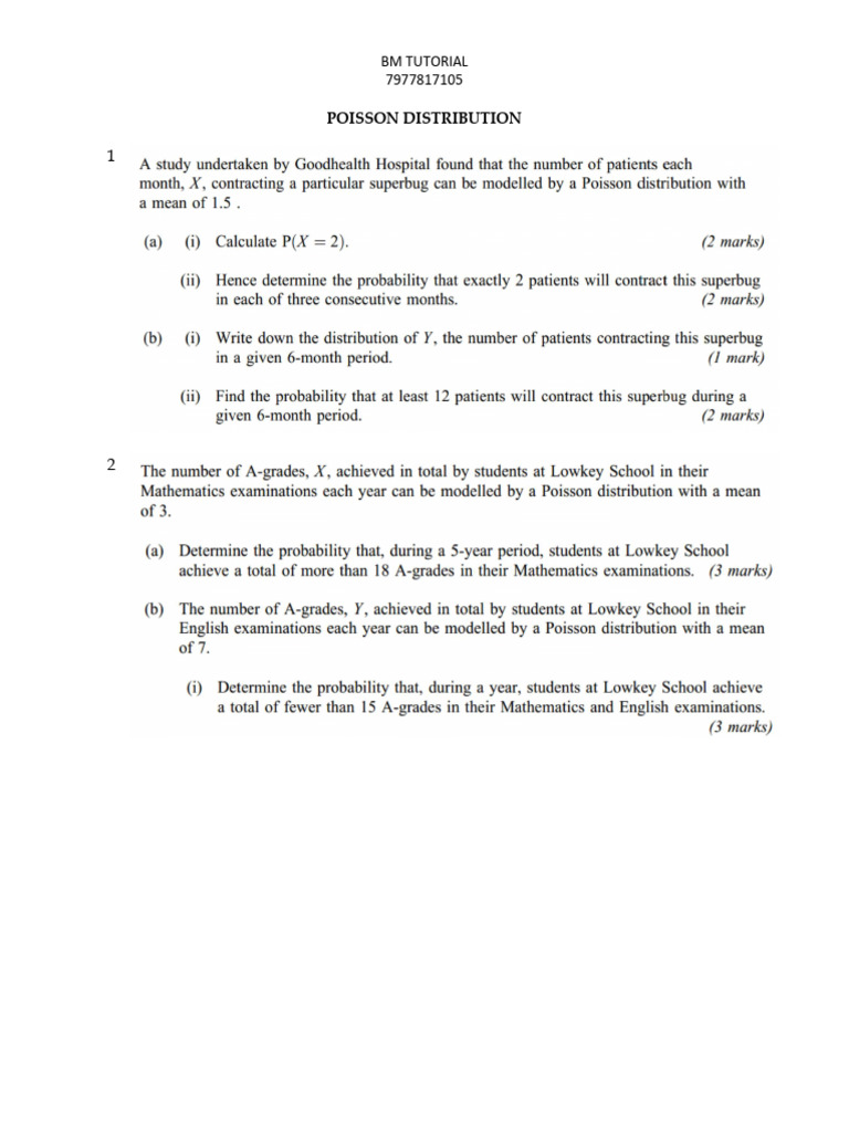 Poisson Distribution | PDF