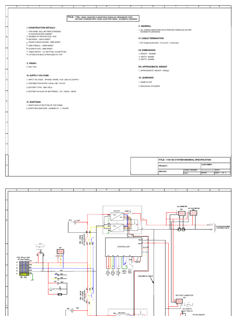 110V DC Battery Charger Schematic | PDF | Mains Electricity ...