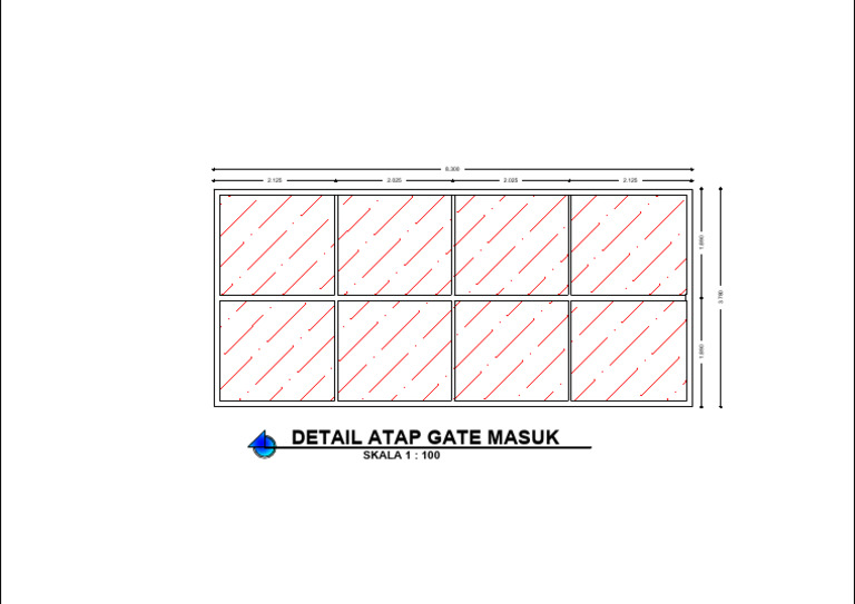 Detail Atap Gate Masuk: SKALA 1: 100 | PDF