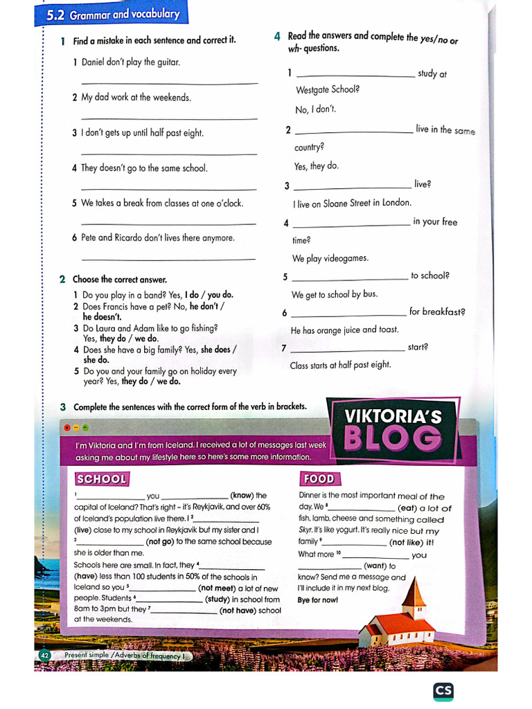 Present Simple 2 | PDF