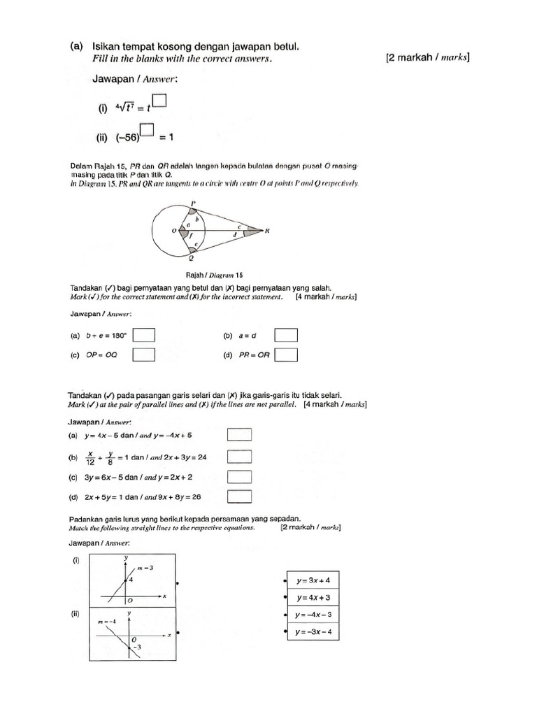 Latihan Bahagian B Dan C Math T3 | PDF