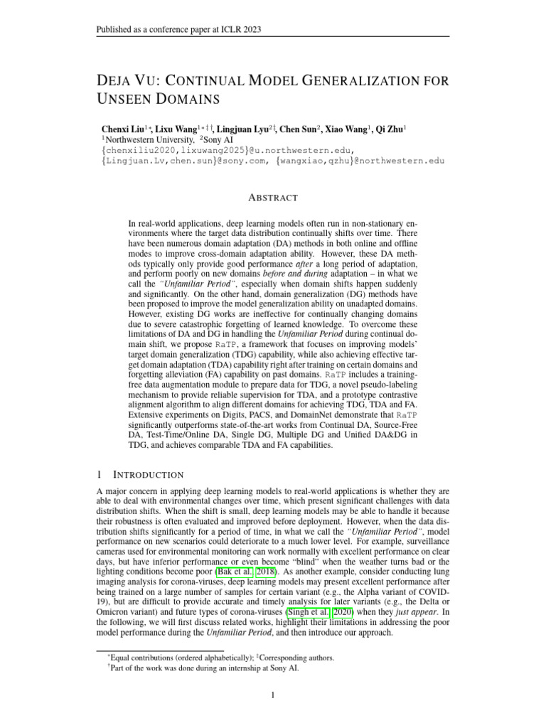 Continual Model Generalization Framework | PDF | Sampling (Statistics) | Deep Learning