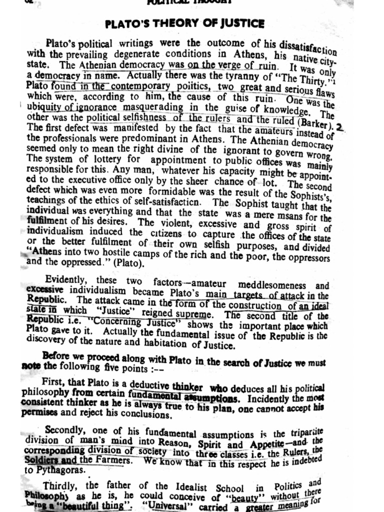 Plato - Theory of Justice | PDF