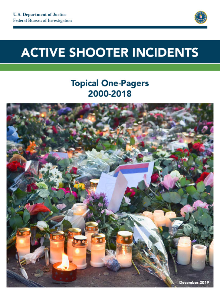 Active Shooter Incidents: Topical One-Pagers, 2000 - 2018 | PDF ...