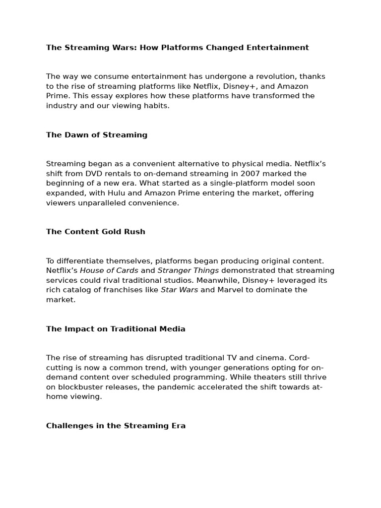 The Streaming Wars | PDF