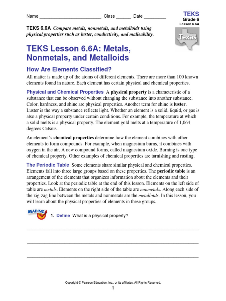 Metals, Nonmetals, and Metalloids Overview | PDF | Metals | Chemical Elements