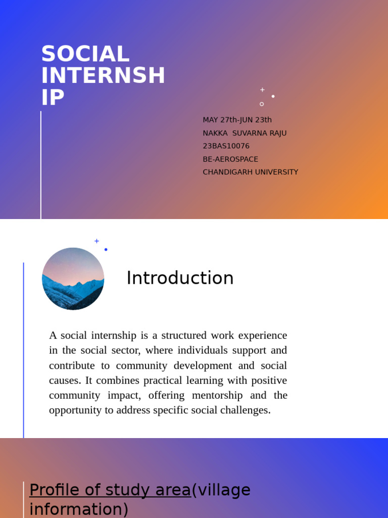 Social Internship 23BAS10076 | PDF | Economies