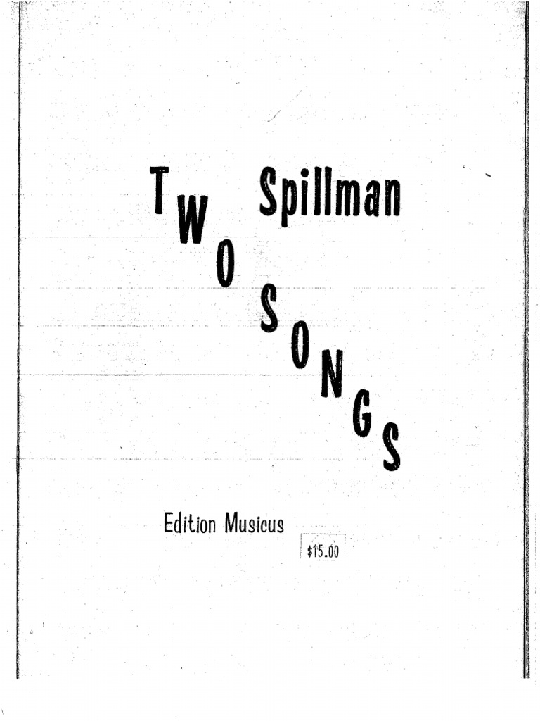 Two Songs Spillman | PDF