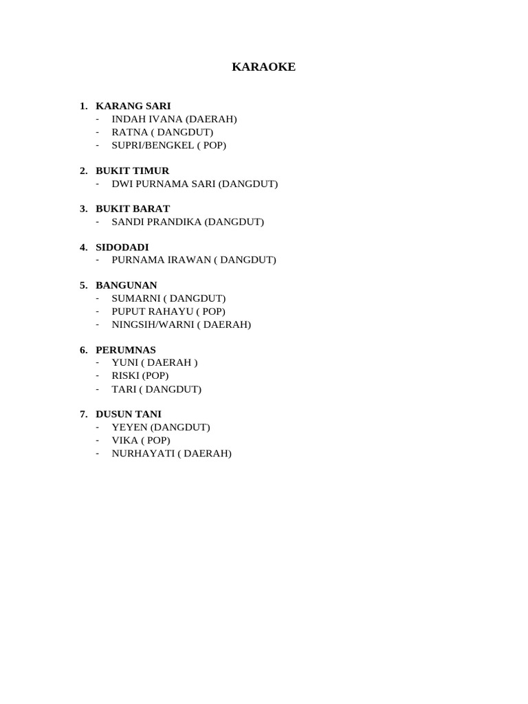 Karaoke | PDF