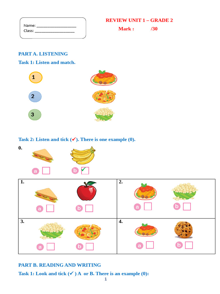 Grade 2 Listening And Reading Review Pdf