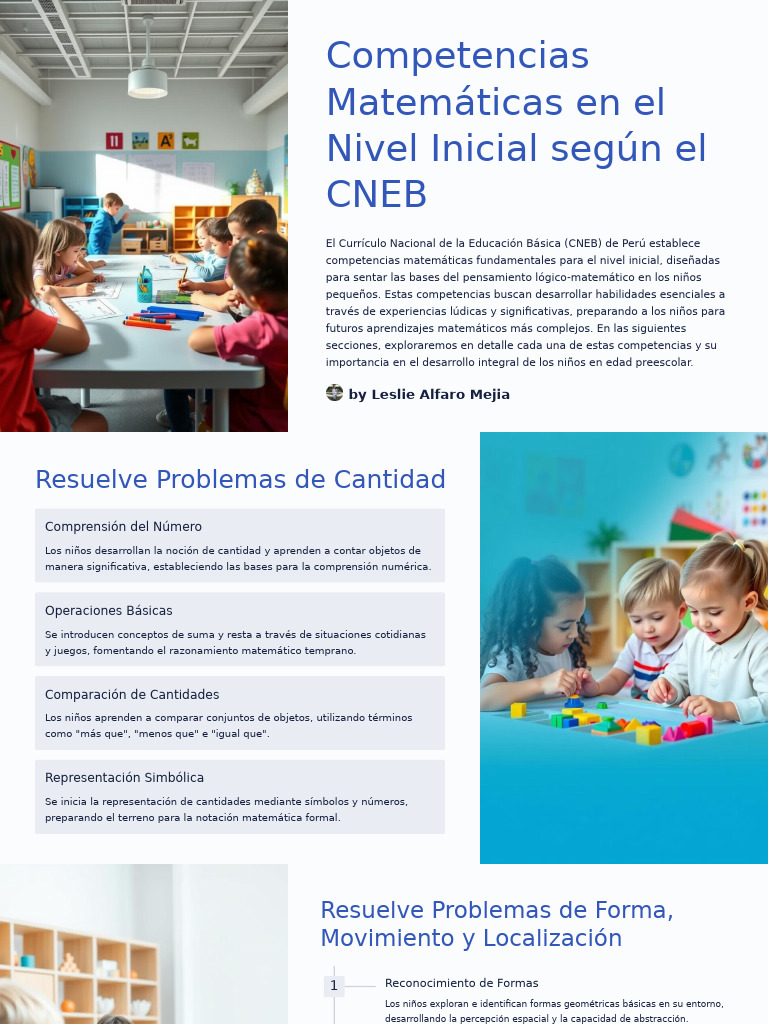 Competencias Matematicas en El Nivel Inicial Segun El CNEB | PDF | Educación de la primera ...