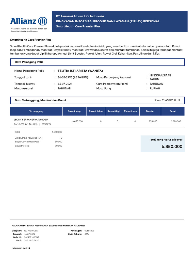 Asuransi Kesehatan Individu | PDF