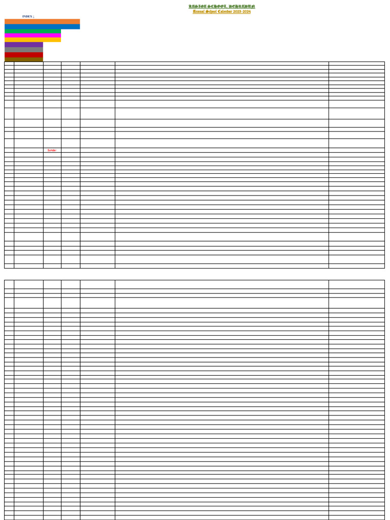 Comprehensive School Calendar 2023-2024 | PDF | Educational Assessment ...