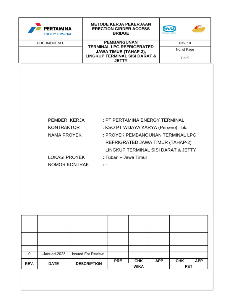 Metode Kerja Erection Girder | PDF