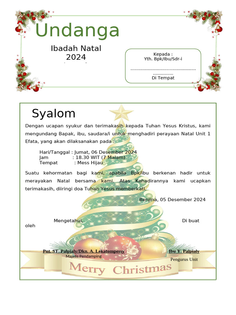 Undangan Natal | PDF