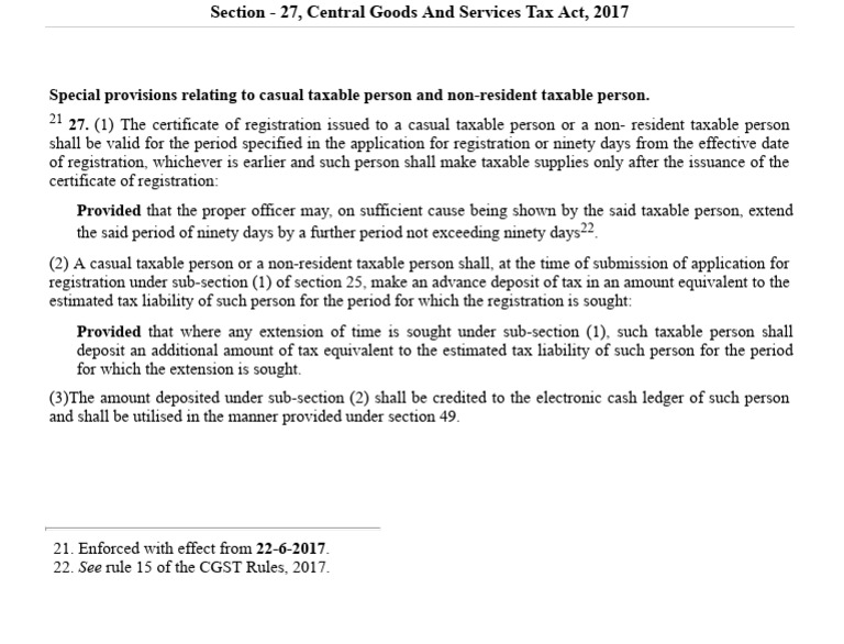 Section 27 of The Central GST Act 2017 | PDF