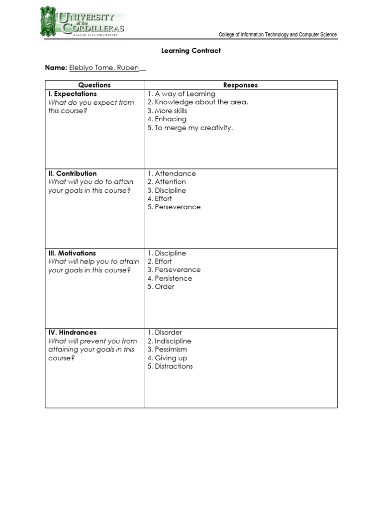 IT & CS Student Learning Goals | PDF
