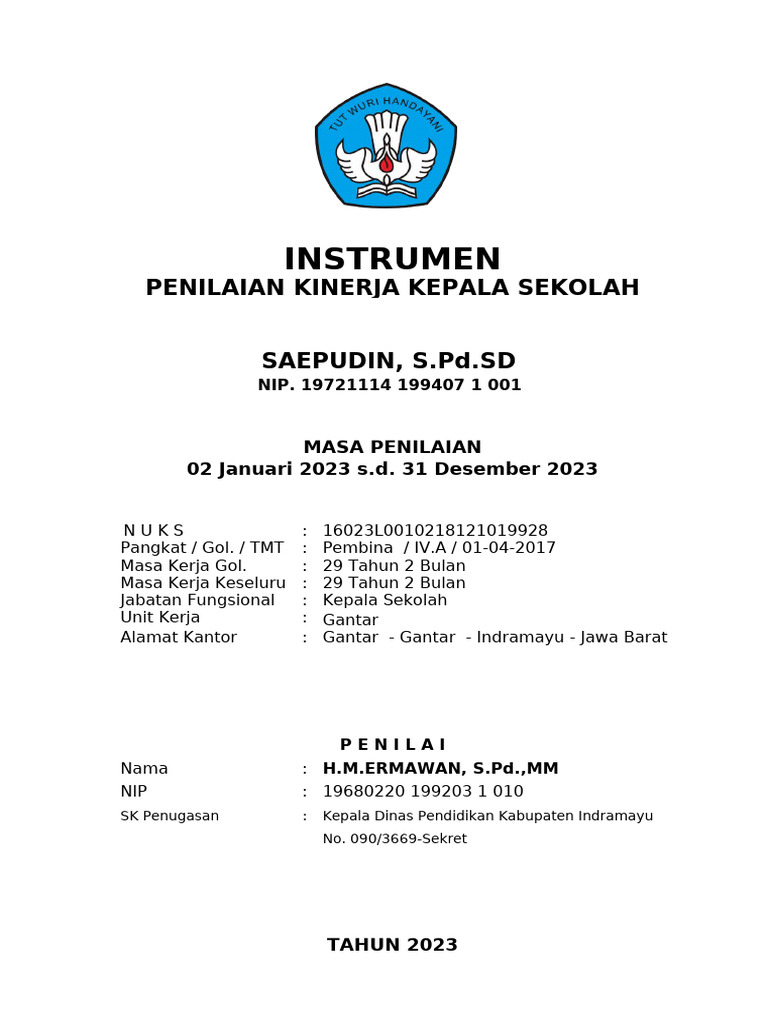 Instrumen PKKS 2023 | PDF