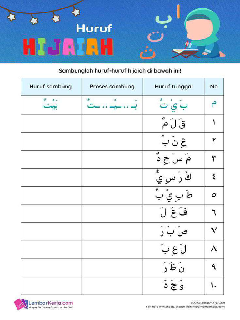 LKPD MENYAMBUNGKAN HURUF | PDF