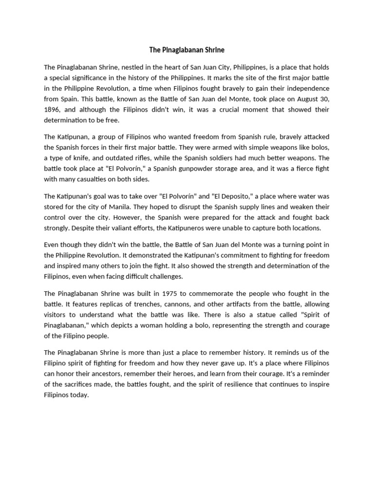 Pinaglabanan Shrine | PDF