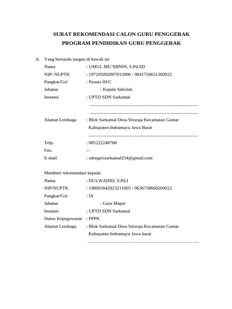 Surat_Rekomendasi_CGP_11_REGULER | PDF