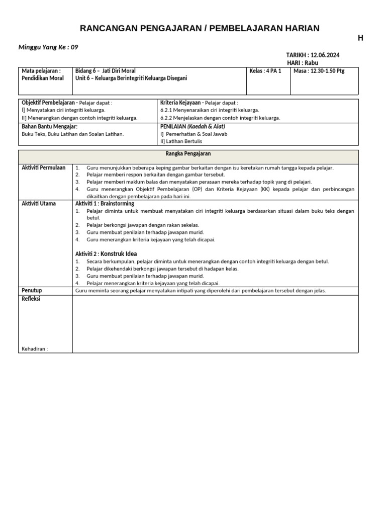 RPH PM F4 Unit 6 | PDF