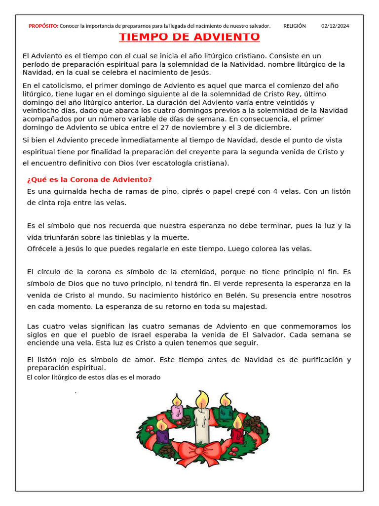 Tiempo de Adviento | PDF | Adviento | Navidad