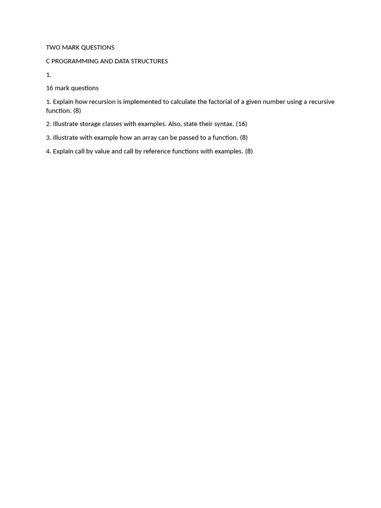 Unit Wise Important Questions | PDF