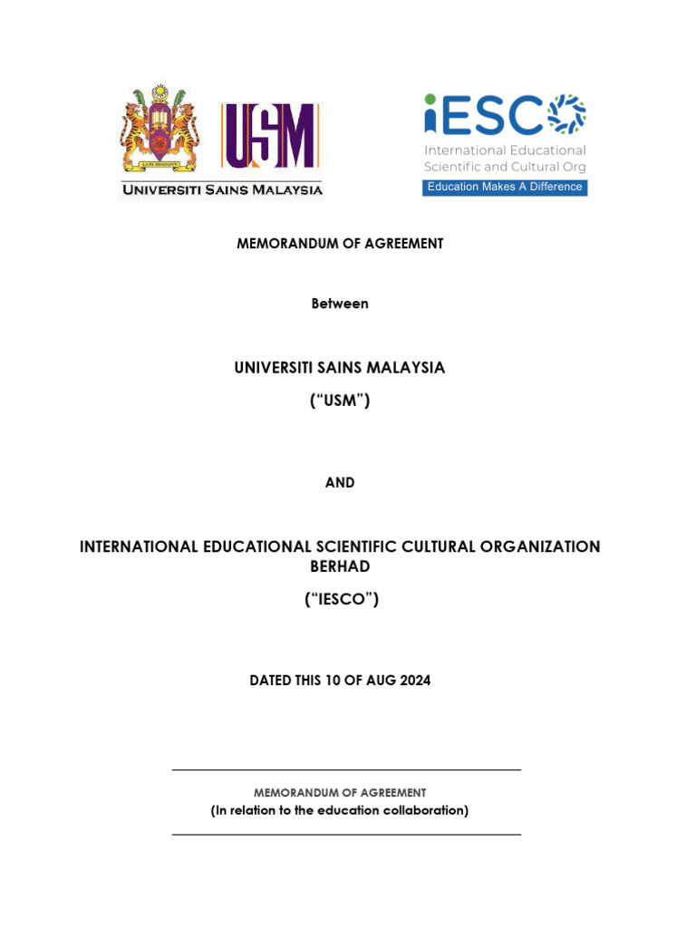 Draft MOA-USM | PDF | Common Law | Government