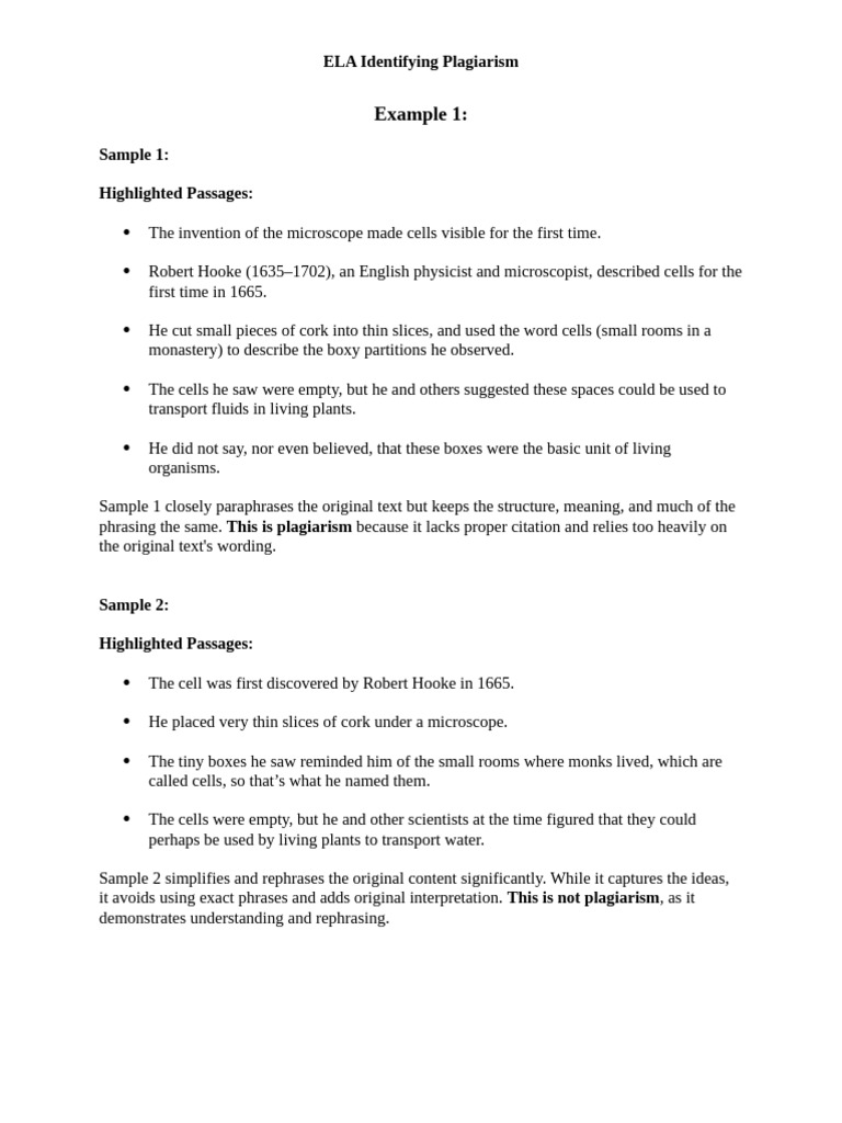 Understanding Plagiarism in ELA | PDF | Tissue (Biology) | Histology