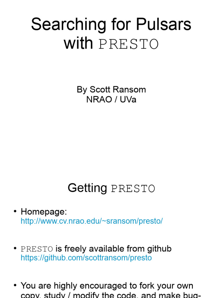 PRESTO_search_tutorial | PDF | Spectral Density | Computing